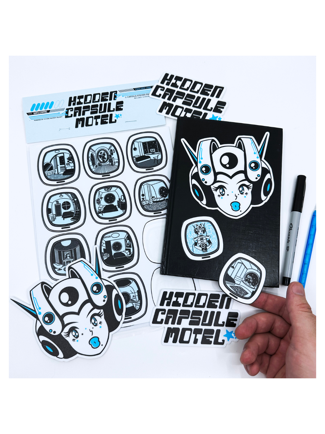 Hidden Capsule Motel Sticker Pack - Meow Wolf
